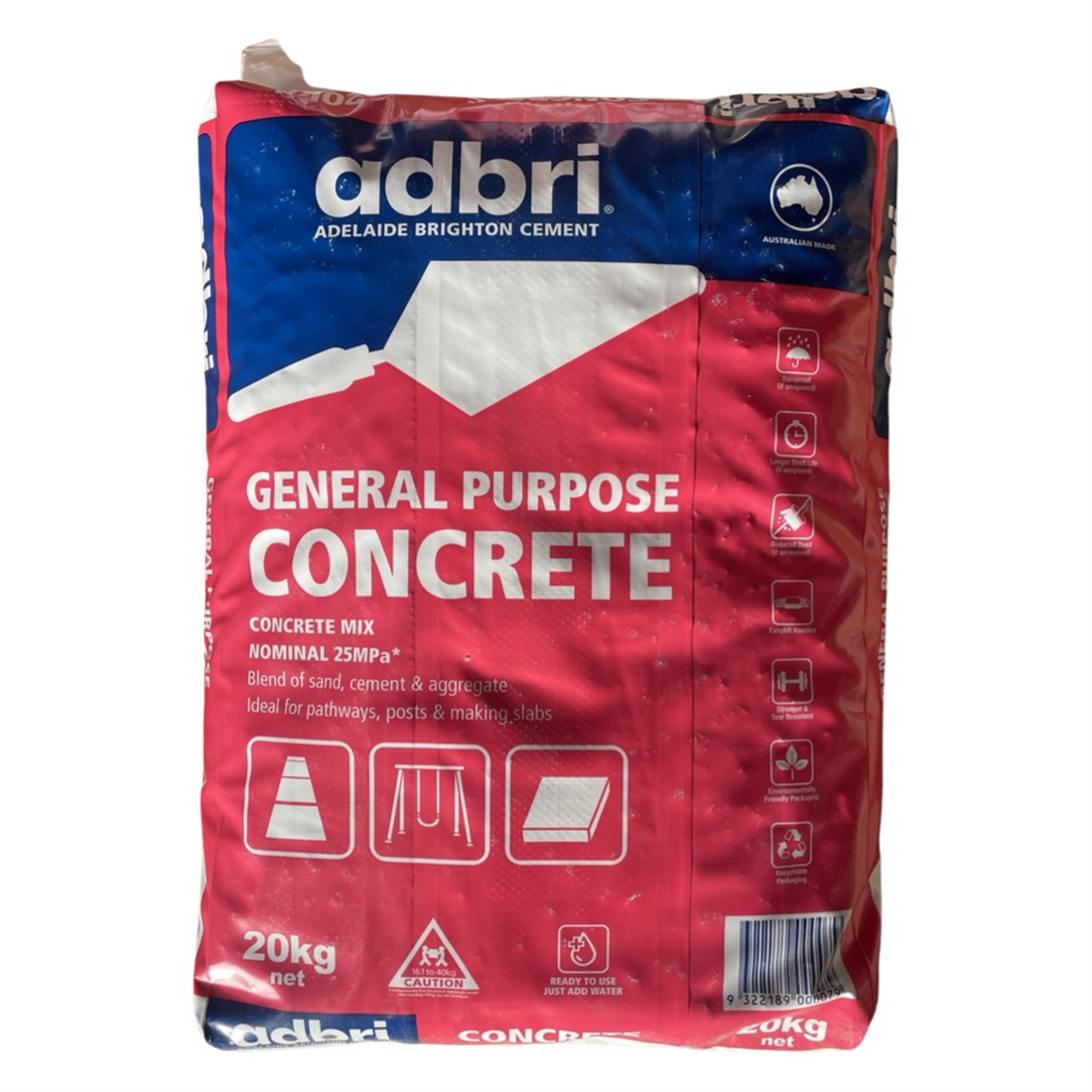 AdBri General Purpose Concrete Mix 20kg – Strathalbyn H Hardware